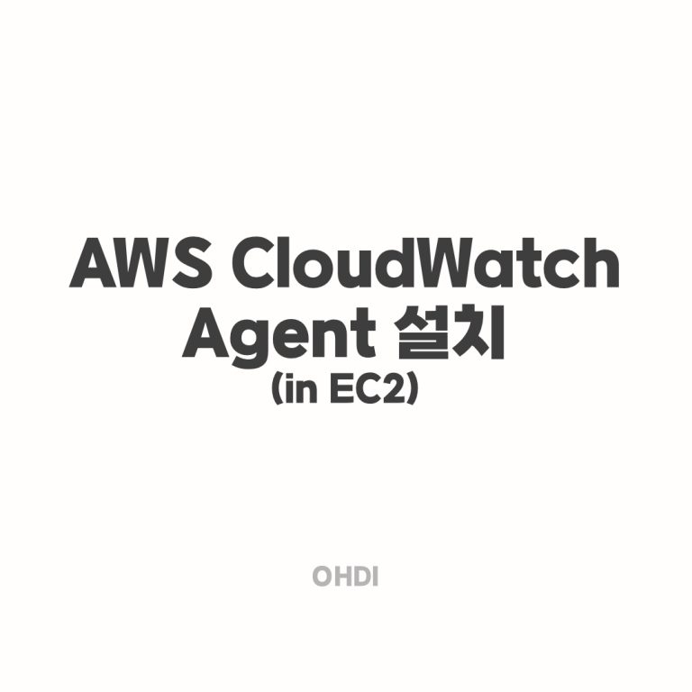 AWS CloudWatch Agent 설치 (EC2, Amazon Linux) - OHDI Travel