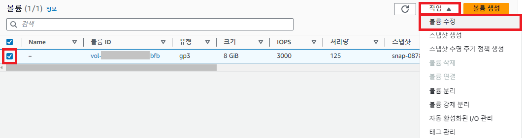 AWS Root Disk EBS 사이즈 증설 - OHDI Travel